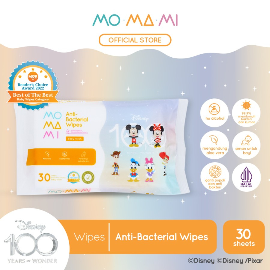 Jual MoMaMi Antibacterial Wipes 30" | Shopee Indonesia