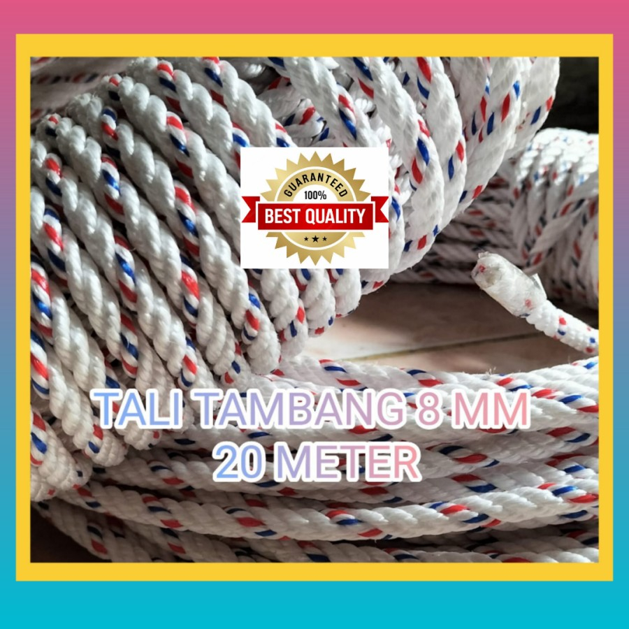 Jual TALI TAMBANG PPD 8MM 20 METER /TAMBANG SERBAGUNA /TALI ECERAN ...