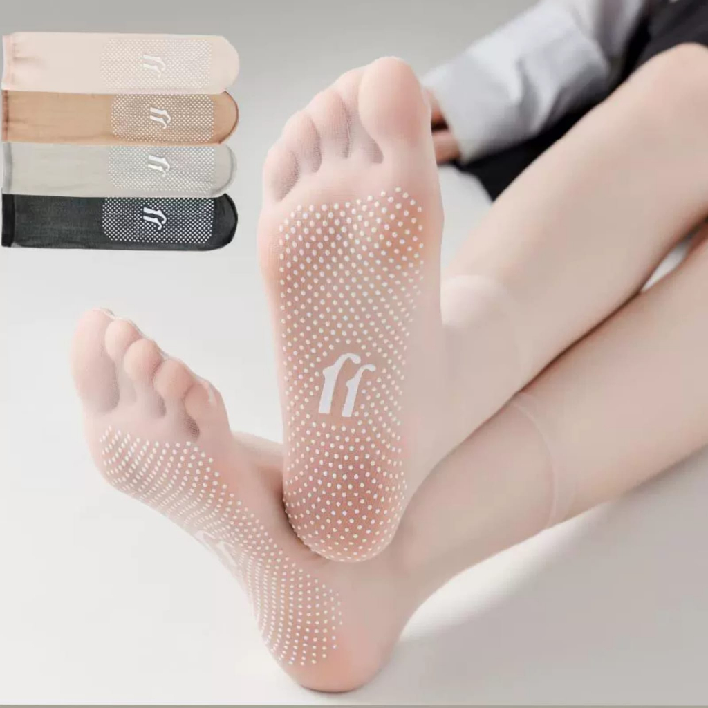 Jual IBEL - Kaos Kaki Transparan Anti Slip Semata Kaki Tipis Stocking ...