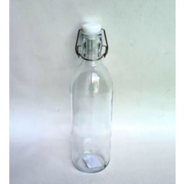 Jual botol kaca bulat polos 1 liter tutup kait | Shopee Indonesia