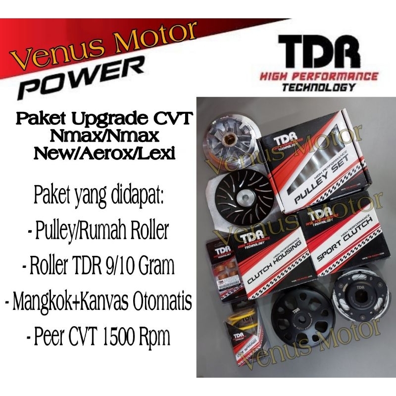 Jual Paket Upgrade CVT Kirian TDR Yamaha Nmax/Nmax New/Aerox/Nvx/Lexi ...