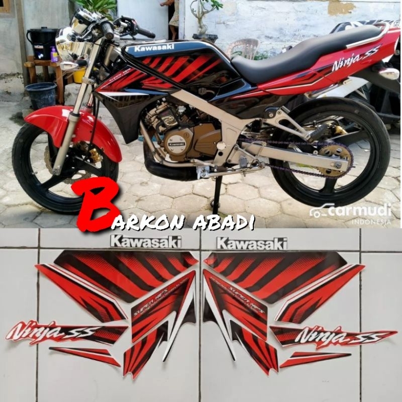Jual stiker Striping NINJA ss 2014 zebra merah original | Shopee Indonesia