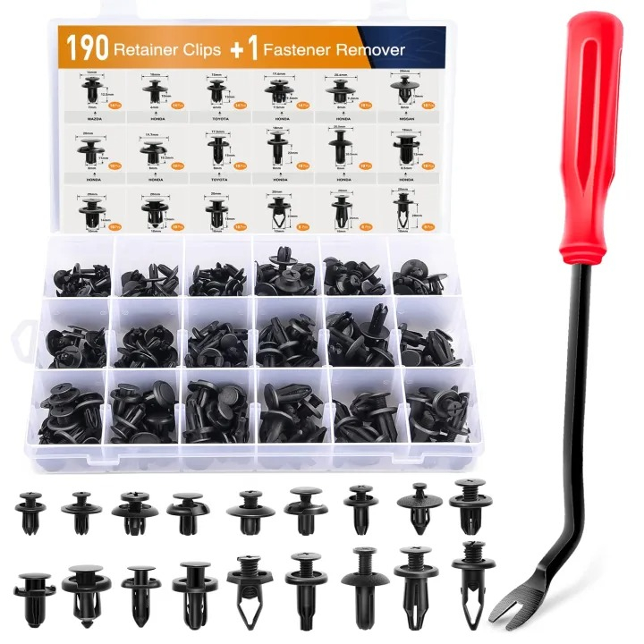Jual 190pcs baut rivet mobil / motor Fasteners Clip / klip baud body ...