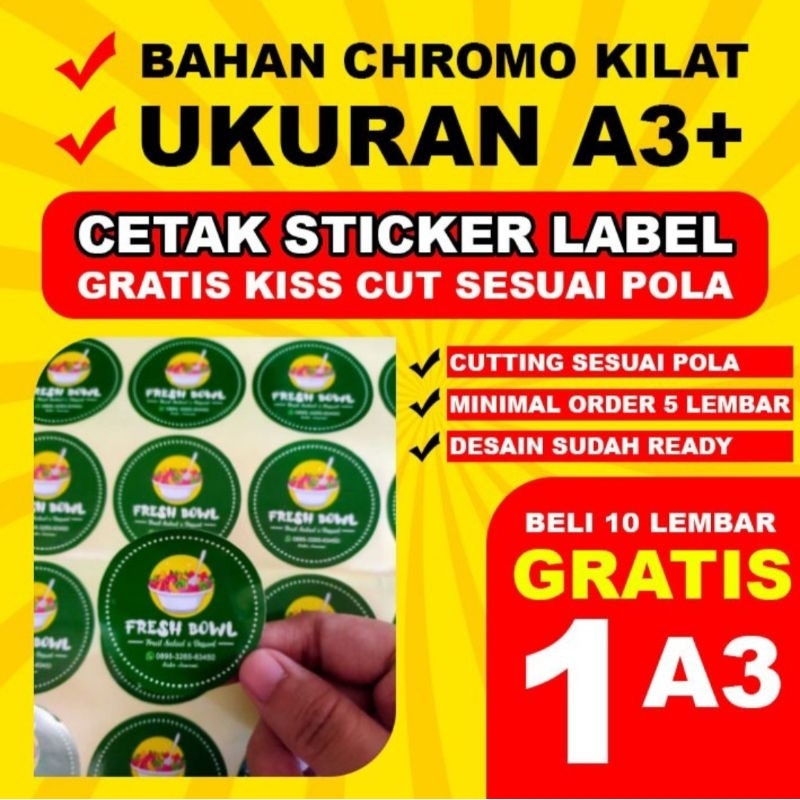 Jual CETAK STICKER LABEL KEMASAN MEREK BAHAN CHROMO / BONTAK | Shopee ...