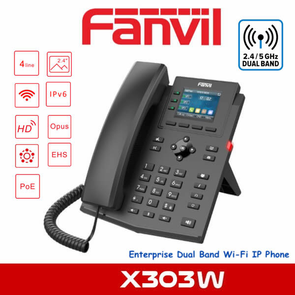 Jual Fanvil X303W Enterprise Wifi IP Phone [Color and PoE Integrated ...