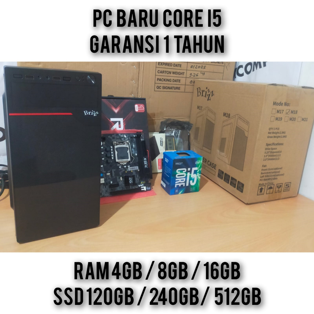 Jual PC BARU CORE I5 - RAM 4GB/8GB/16GB - SSD 120GB/ 240GB/ 512GB ...