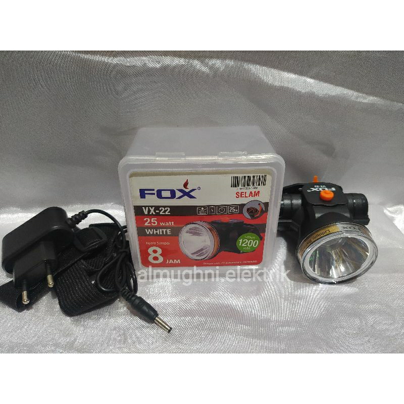 Jual FOX senter kepala fox VX-22 waterproof nyala putih | Shopee Indonesia