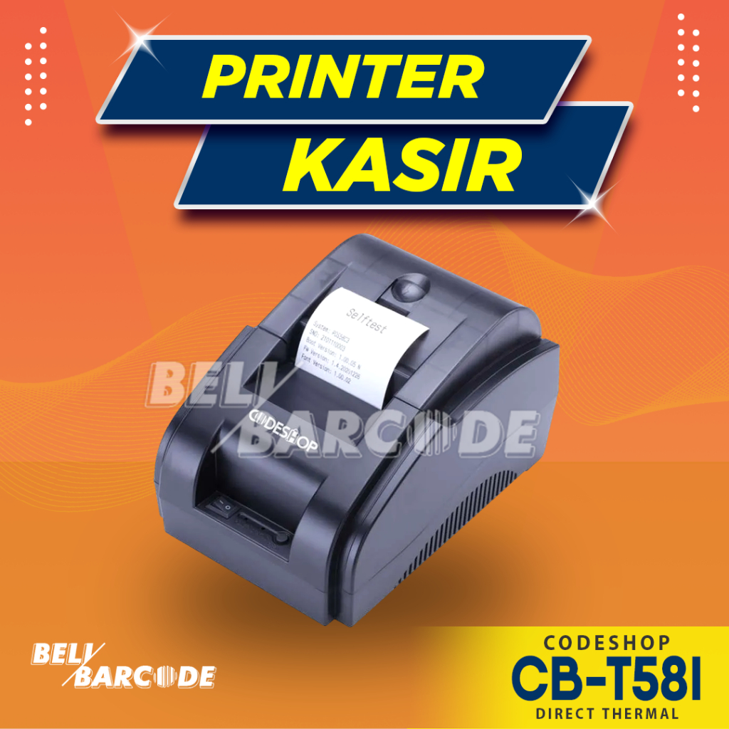 Jual Mini Printer Bluetooth Kasir Thermal Codeshop CB-T58i Cetak Struk ...
