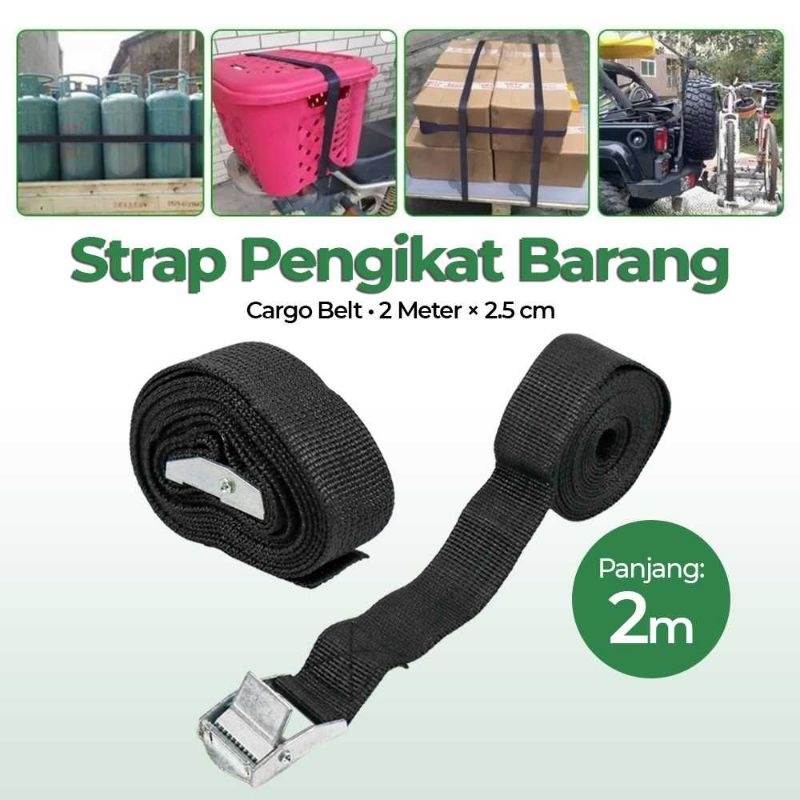 Jual XhaoR Tali Strap Pengikat Barang Cargo Belt 2 Meter x 2.5 cm - XR2 ...