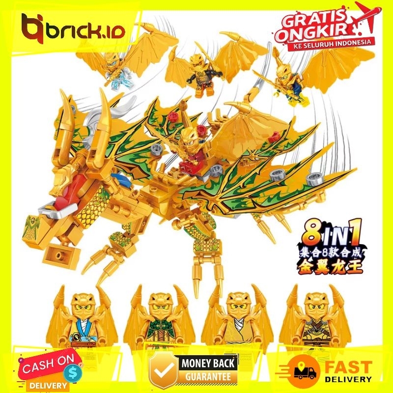 Jual Mainan edukasi anak Balok susun bricks Ninja mini dragon ninja ...