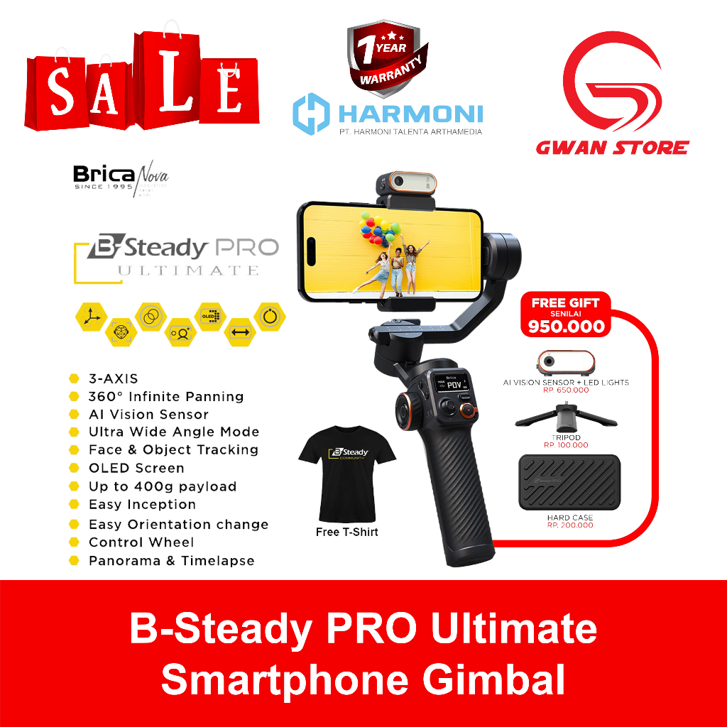 Jual Brica BSPU B-Steady BSteady PRO Ultimate 3-Axis Compact Action ...
