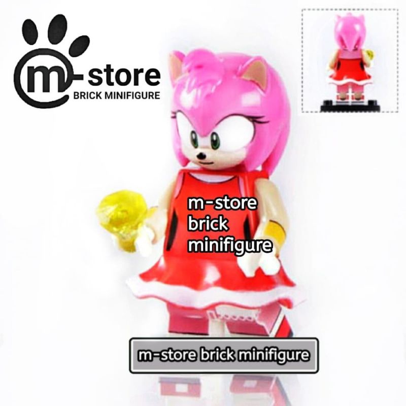 Jual brick sonic the hedgehog amy rose mini toy figure | Shopee Indonesia