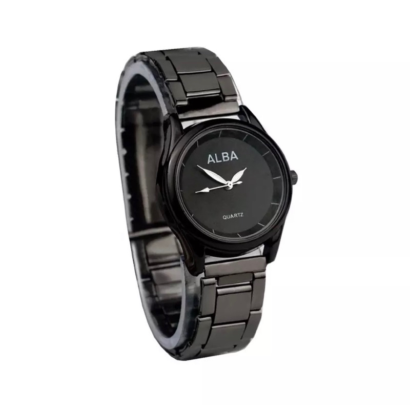 Jual Jam Tangan Rantai Alba Hitam Pria Wanita / Jam Tangan Pria Wanita ...