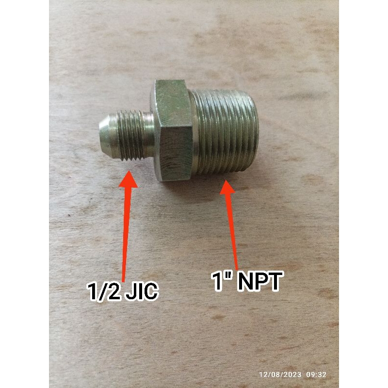 Jual double nepel 1/2 jic X 1" NPT | Shopee Indonesia