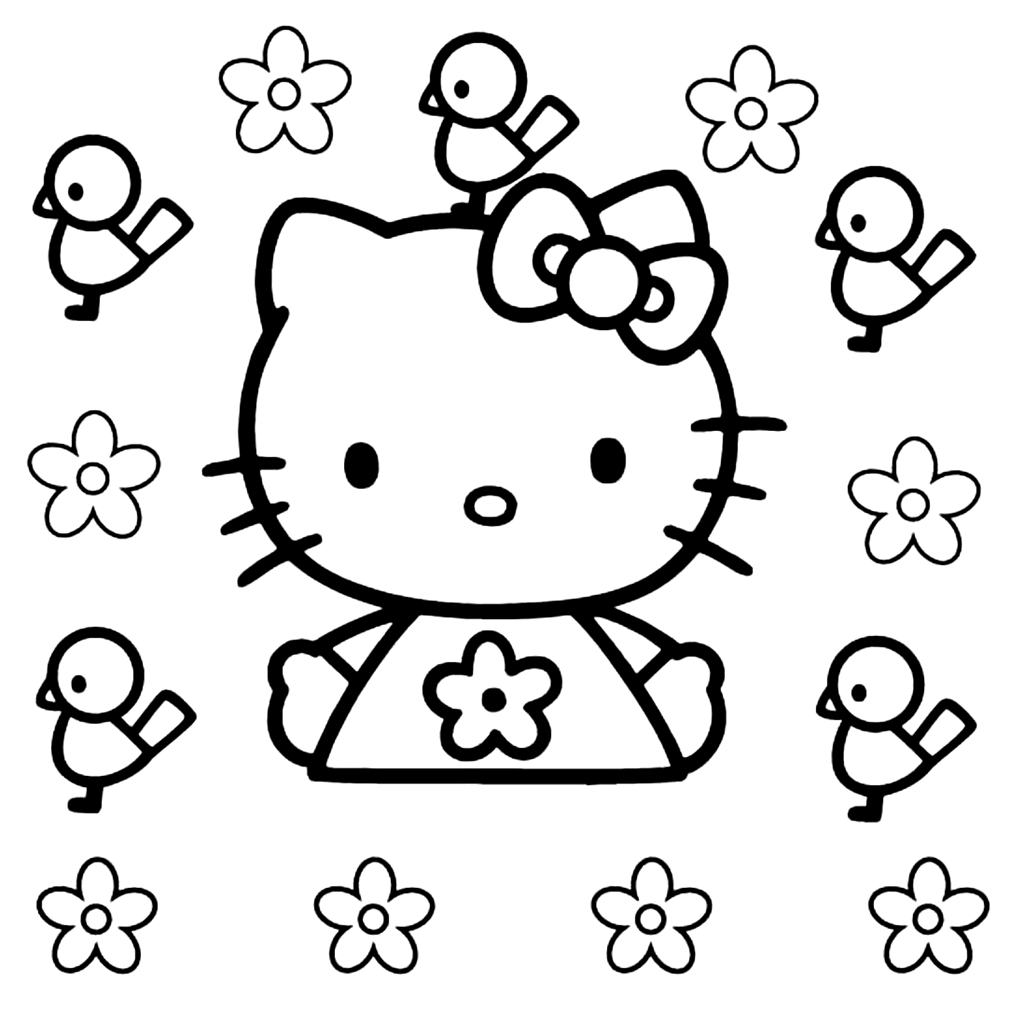 Jual Gambar Sketsa Mewarnai / Hello Kitty / Part 1 / Gambar Sketsa ...