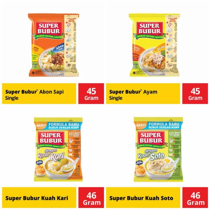 Jual Super Bubur Instant Bergizi [45gr] | Shopee Indonesia
