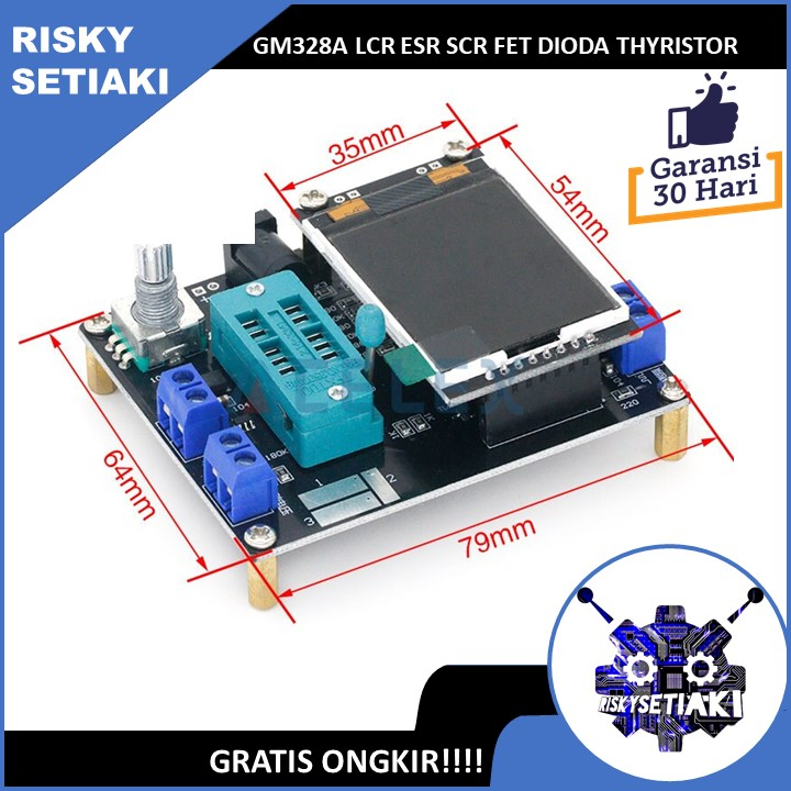 Jual GM328A LCR ESR SCR FET DIODA THYRISTOR TRANSISTOR SMART TESTER ...