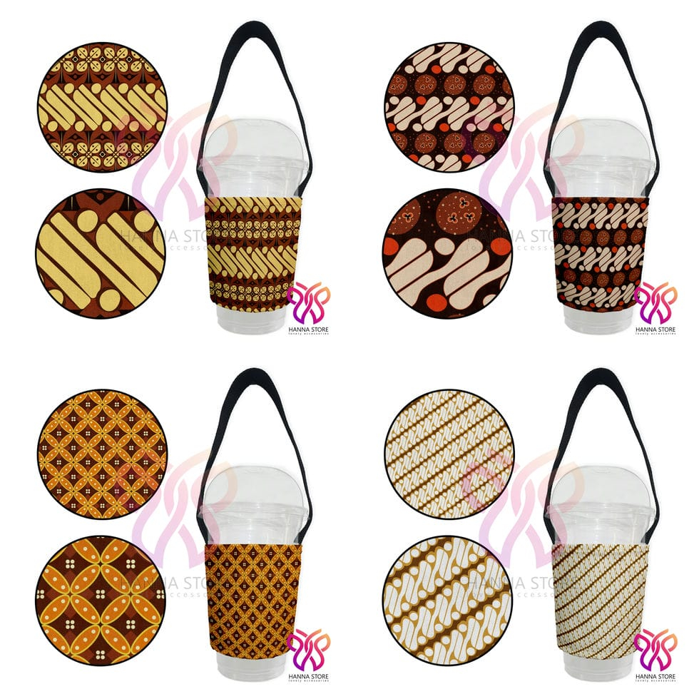 Jual Tas Cup Gelas Boba Holder Motif Batik Solo | Shopee Indonesia