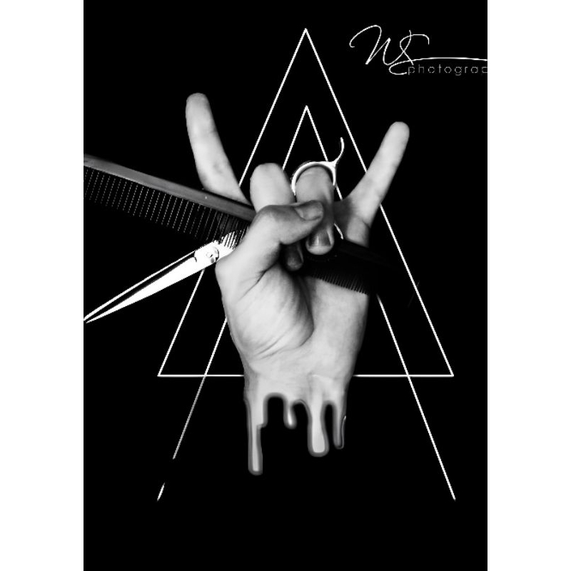 Jual Poster Kayu Barbershop 20x29 model rambut hiasan dinding pangkas ...