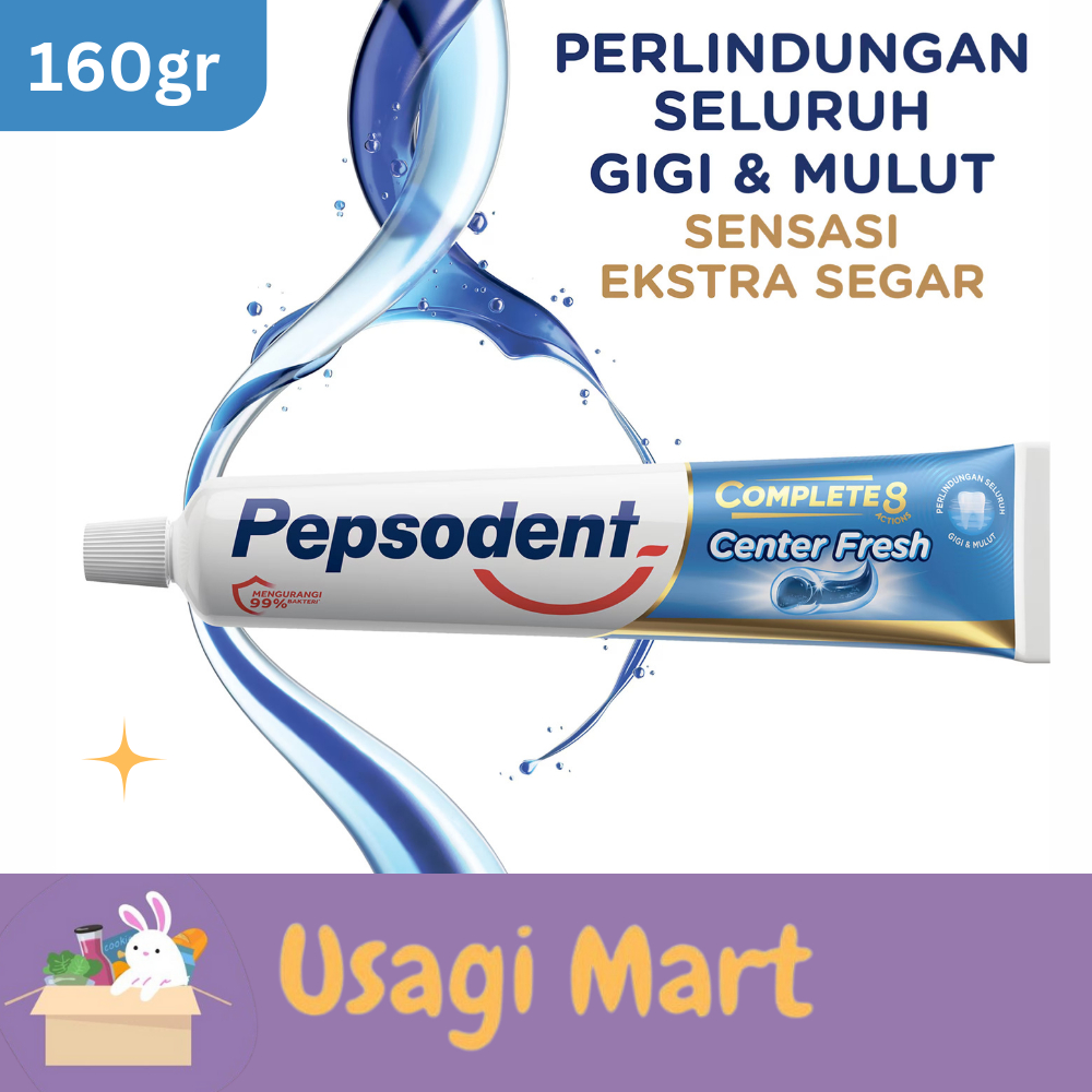 Jual Pepsodent Complete 8 Center Fresh Extra Segar 160gr Pasta Gigi ...