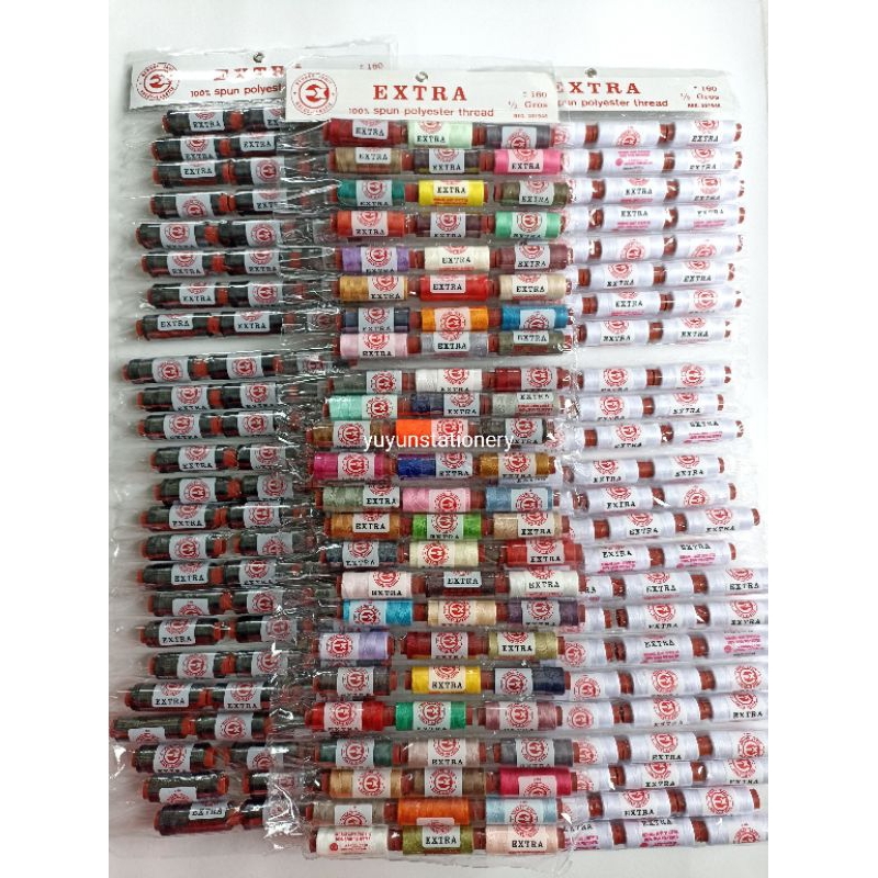 Jual (Ecer isi 24) Benang Jahit Extra | Shopee Indonesia