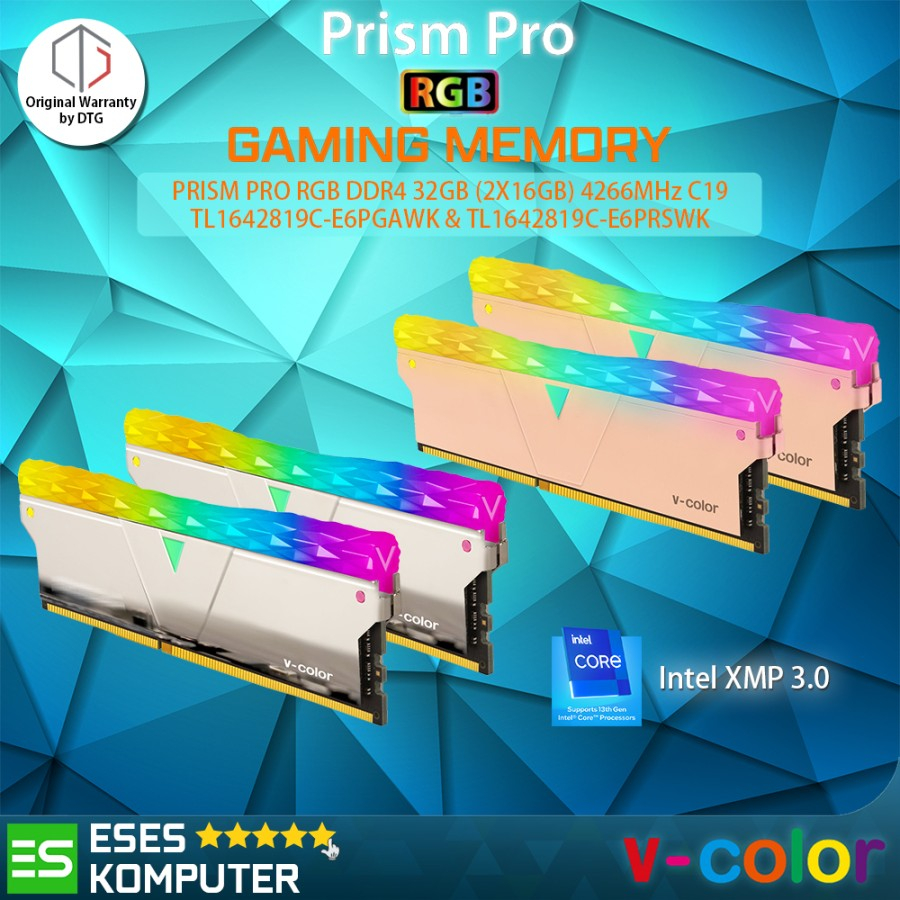 Jual RAM v-color DDR4 PRISM PRO RGB 32GB (2x16GB) 4266MHz CL19 | Shopee ...