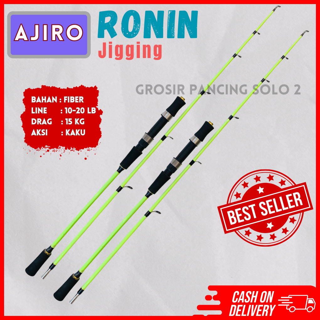 Jual joran Pancing ajiro jigging Ronin 165 180 cm bisa cod | Shopee ...