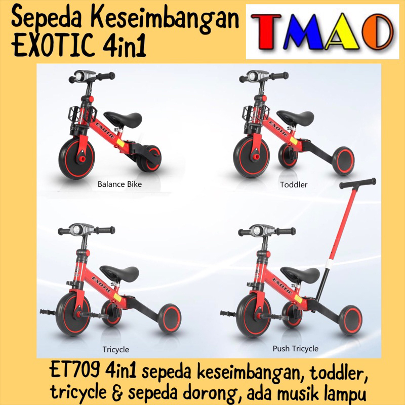 Jual Sepeda Keseimbangan Anak Balance Bike 4in1 Push Bike Multifungsi ...