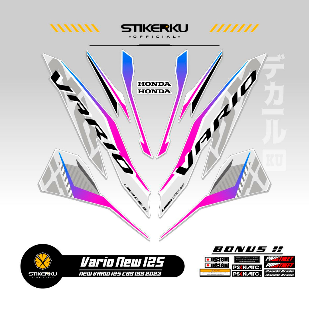 Jual STRIPING VARIO NEW 125 2023 MOTIF 10 / STICKER VARIO NEW 125 CBS ...