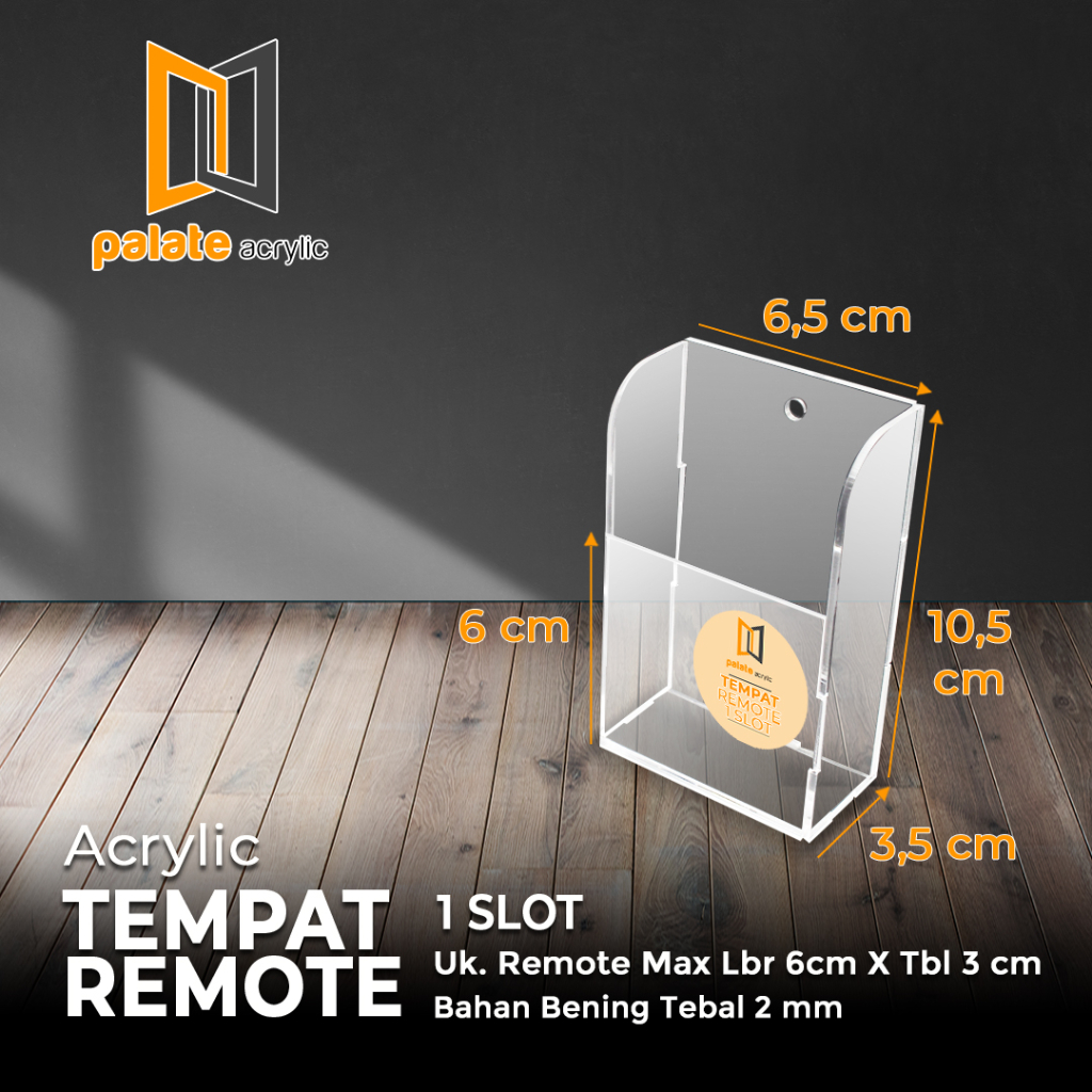 Jual ACRYLIC TEMPAT REMOT / TEMPAT REMOTE AC / TV AKRILIK 1 SLOT / 2MM ...