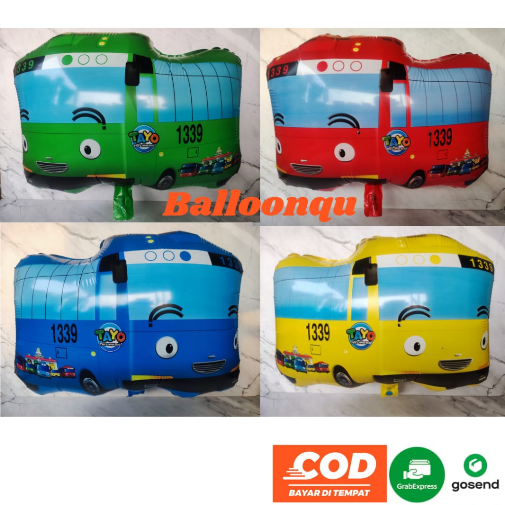 Jual Balon Foil Tayo / Balon Tayo Merah Biru Kuning Hijau | Shopee ...
