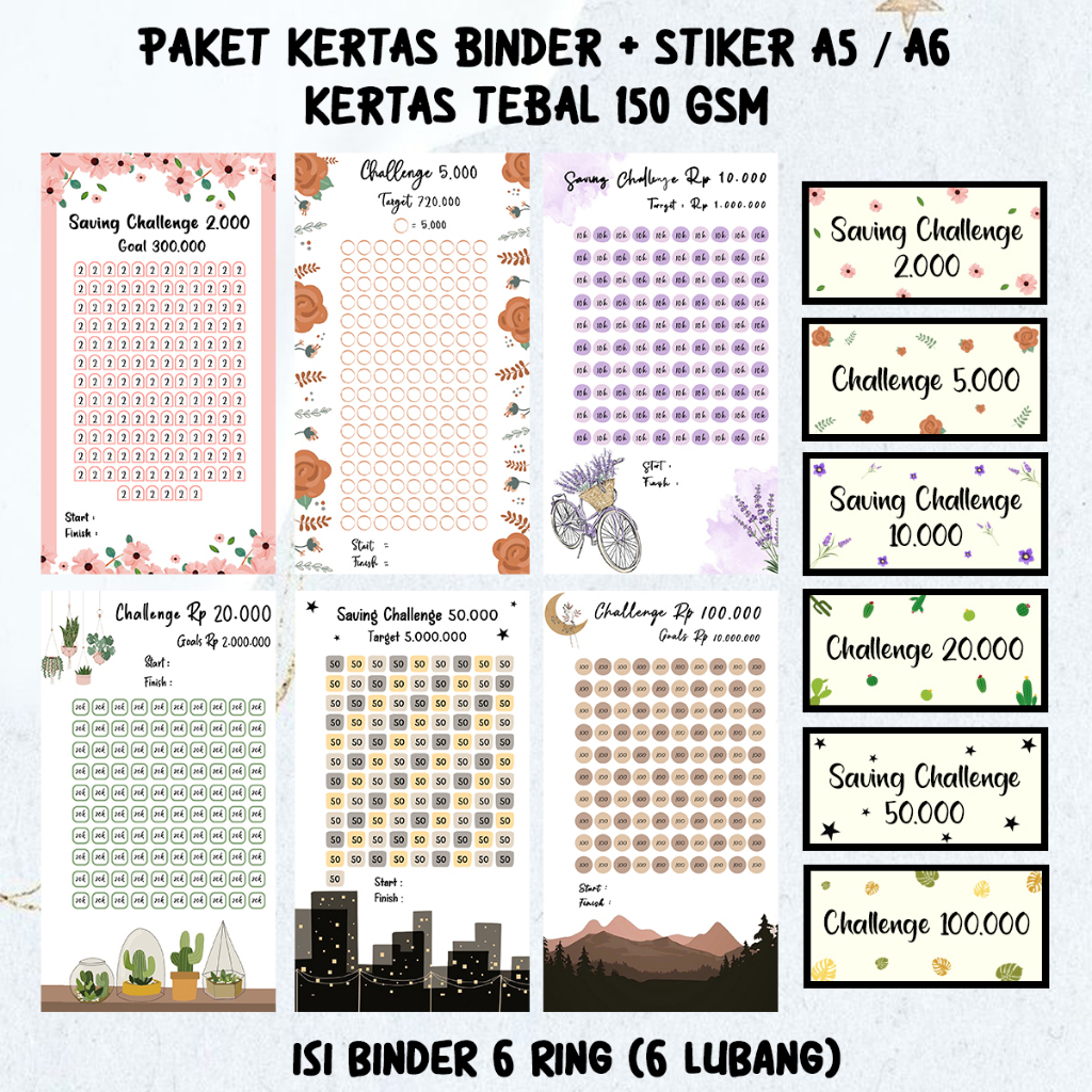 Jual PAKET ISI BINDER + STIKER BINDER TEMPLATE MENABUNG VOL 3 | Shopee ...