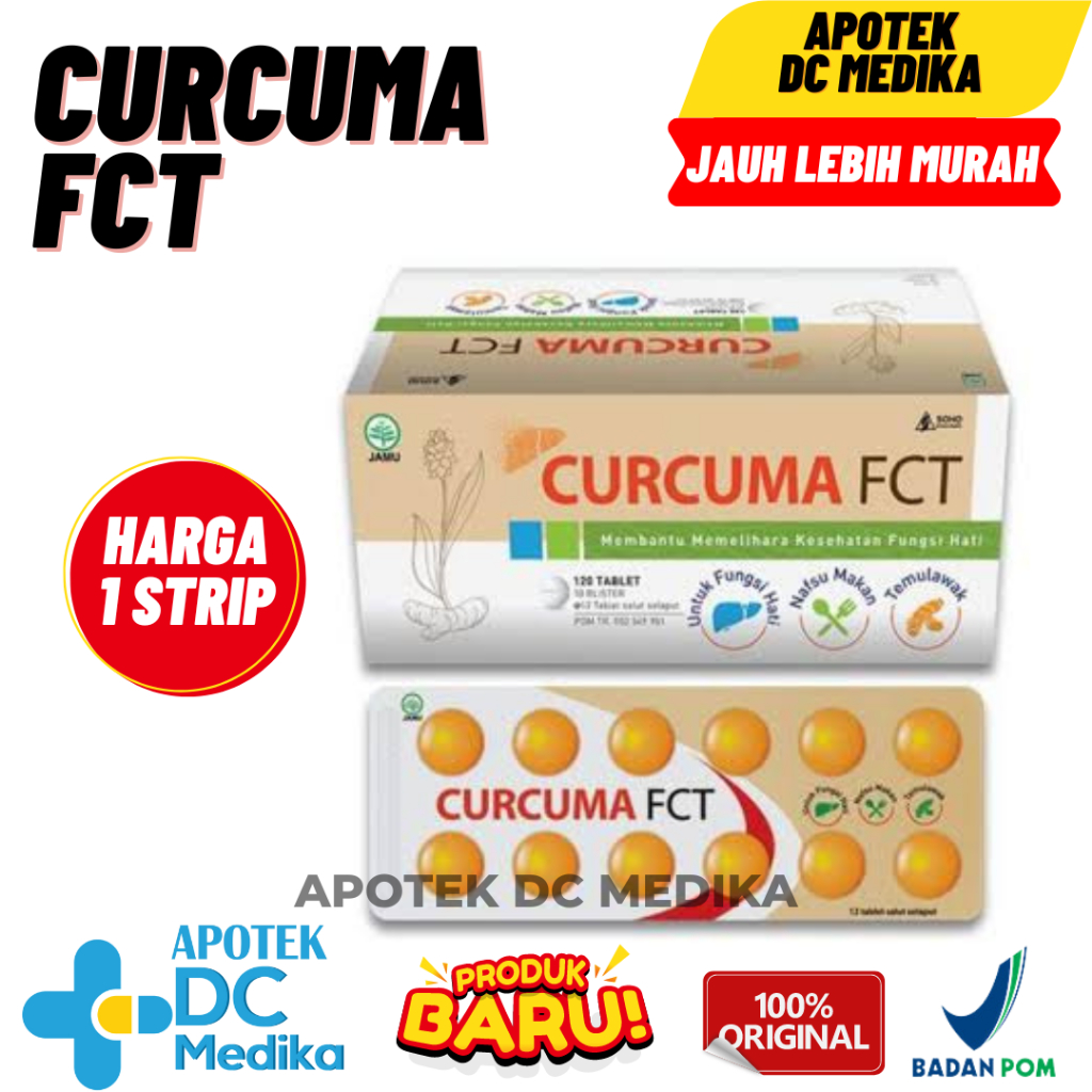 Jual CURCUMA FCT / TAB / TABLET / 1 STRIP / NAFSU MAKAN DEWASA / 12 ...