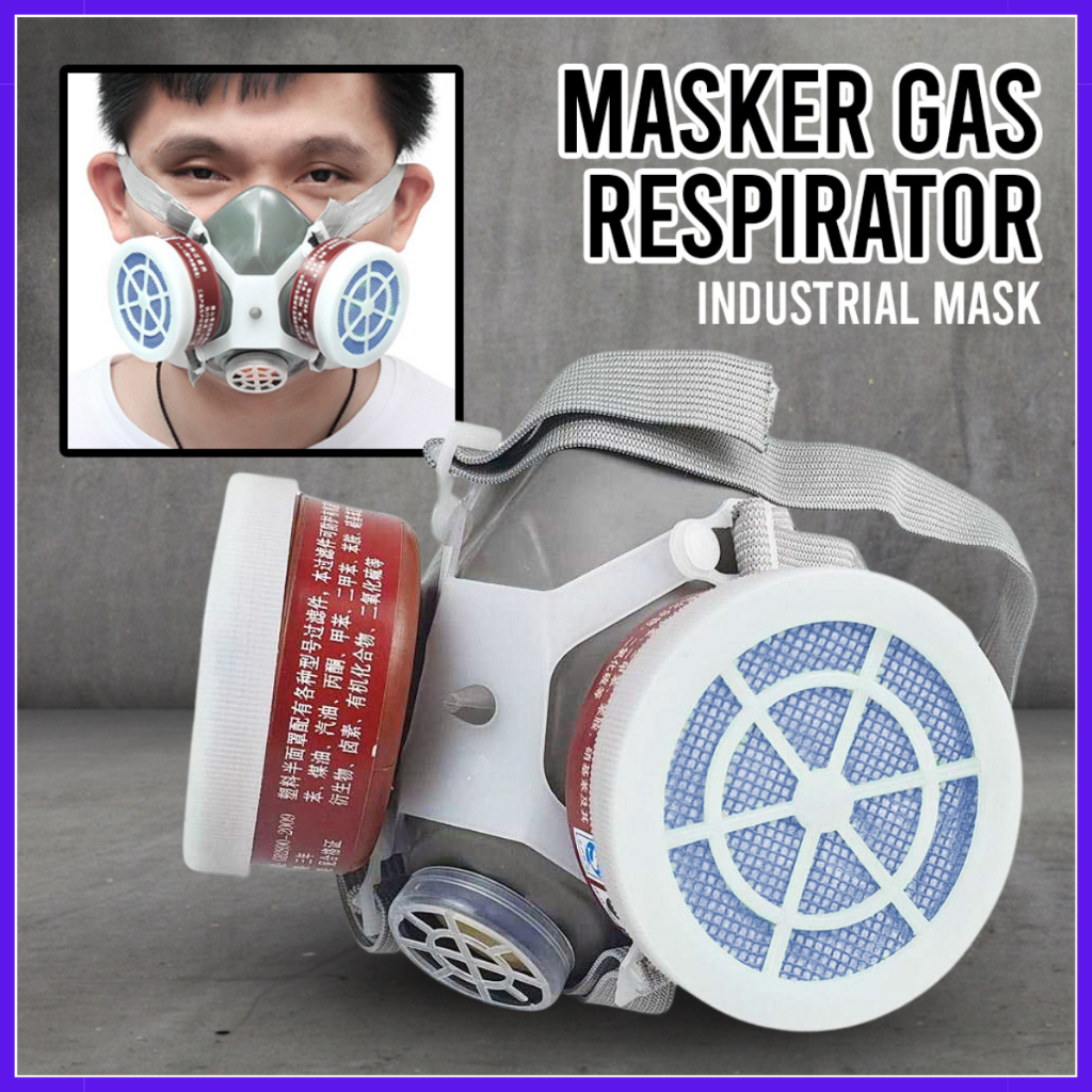 Jual Masker Gas Respirator Anti Virus Industrial Mask Melindungi dari ...