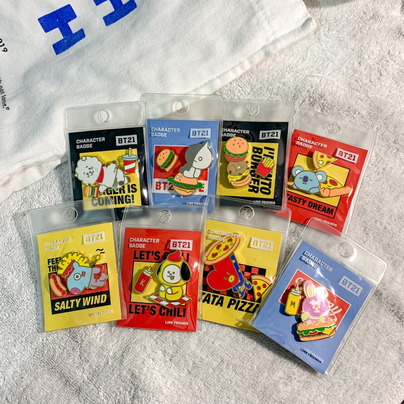 Jual BT21 LINE FRIENDS Official Merchandise Character Metal Badge BITE ...