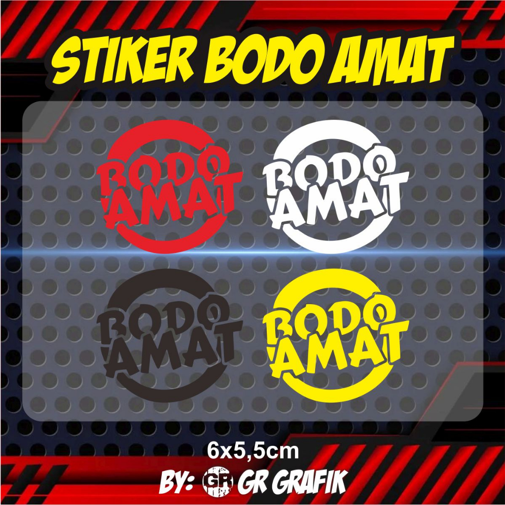 Jual stiker cutting BODO AMAT murah tanpa minimal pembelian, bisa beli ...