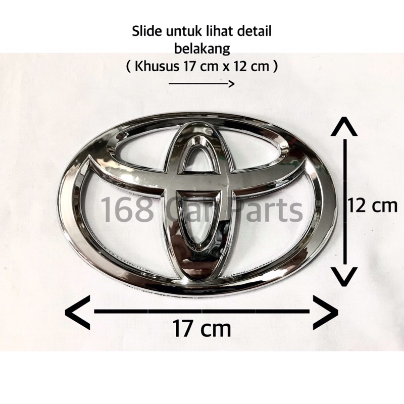 Jual Logo Emblem Mobil Toyota Chrome 17 CM x 12 CM | Shopee Indonesia