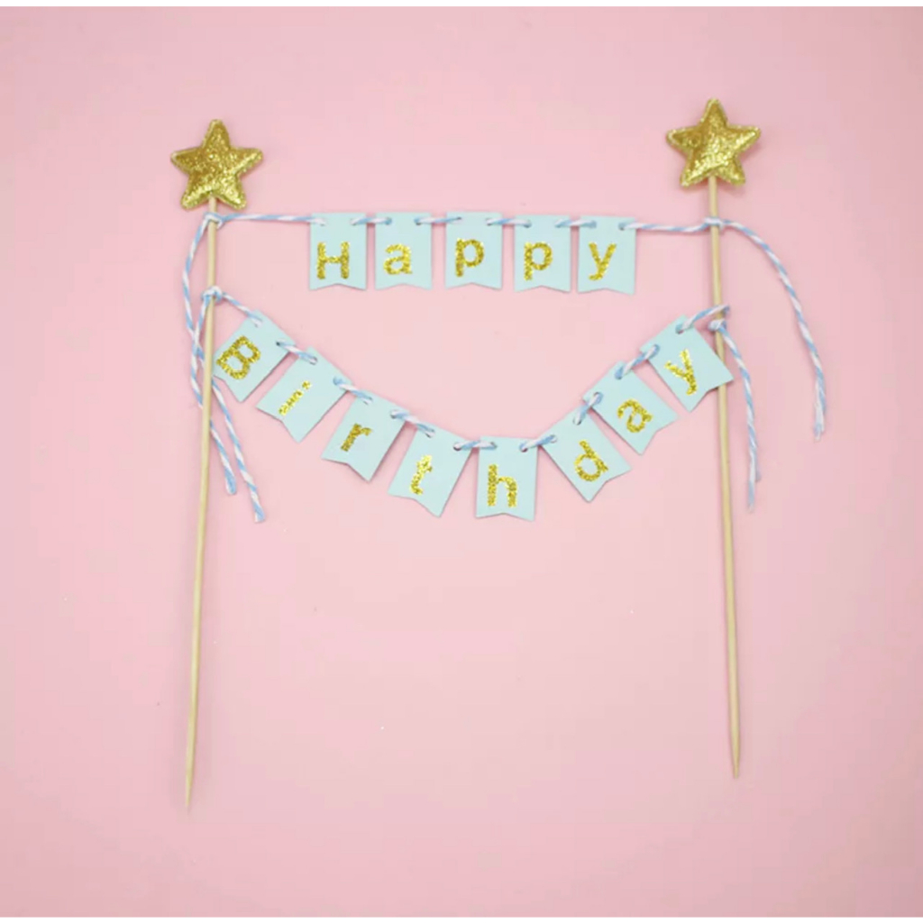 Jual Topper ulang tahun Bendera Topper Birthday Flag | Shopee Indonesia