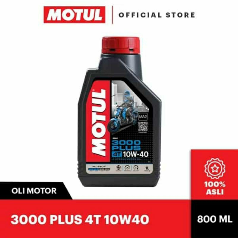 Jual Motul 3000 plus 4T 10 W 40 0,8 L/ 800 ml oli mesin motor racing ...