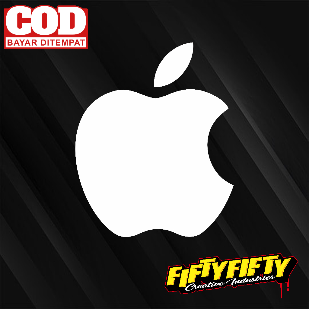 Jual Stiker Cutting LOGO APPLE Stiker Viral Terbaru Stiker Motor Mobil ...
