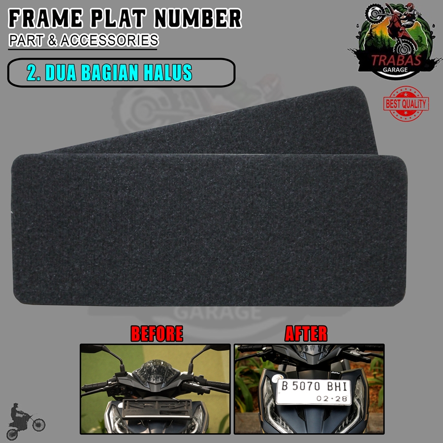 Jual FRAMELESS PLAT NOMOR NOPOL TANPA BINGKAI SET 2PCS DENGAN BAUT ...