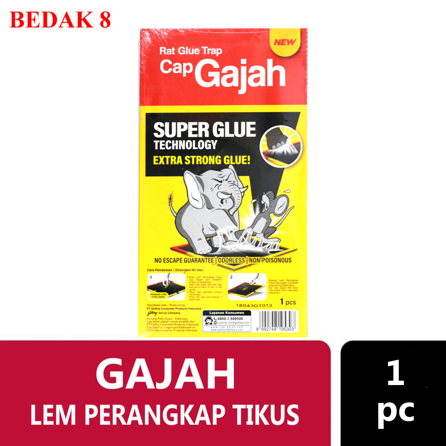 Jual Lem Tikus Trap Cap Gajah 70 gr/ Lem Tikus Cap Gajah Papan 70 gr ...