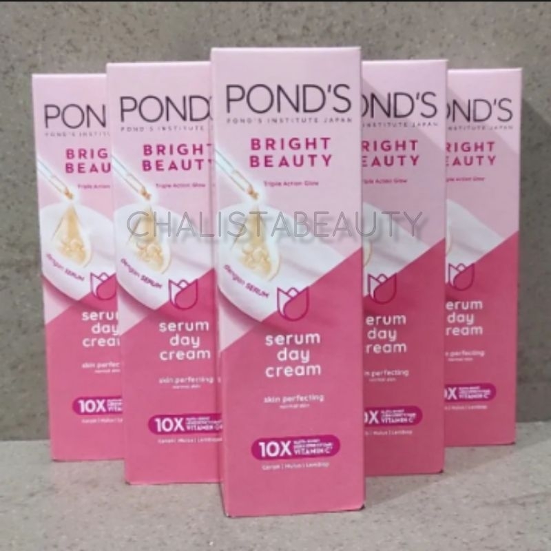 Jual Ponds Bright Serum Day Cream 20g / Pelembab Wajah Ponds ukuran ...