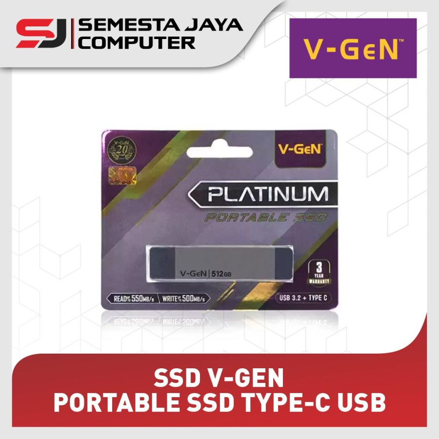 Jual SSD Portable VGEN 128GB 256GB 512GB 1TB 2TB HDD External Type-C V-GEN | Shopee Indonesia