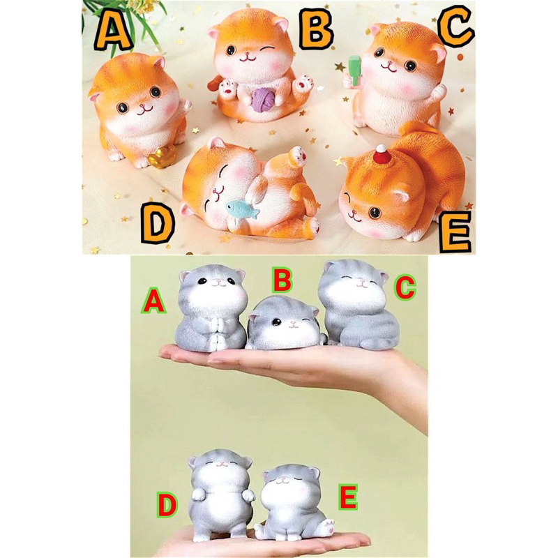 Jual miniatur KUCING GEMBUL CHUBBY CAT JUAL SATUAN / SET | Shopee Indonesia