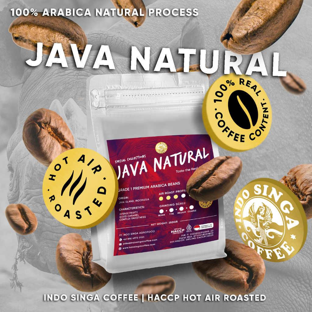 Jual Kopi Indo Singa Java Arabica NATURAL Process | Coffee Arabika ...