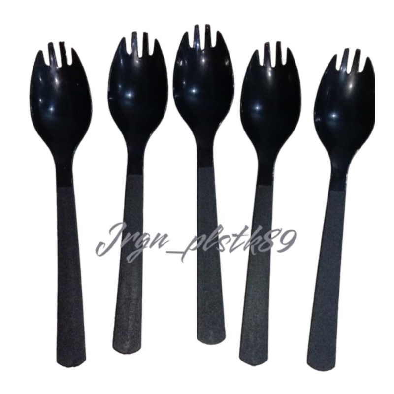Jual Sendok plastik 2 in 1 / Sendok Garpu Plastik 2 in 1 25pcs | Shopee ...