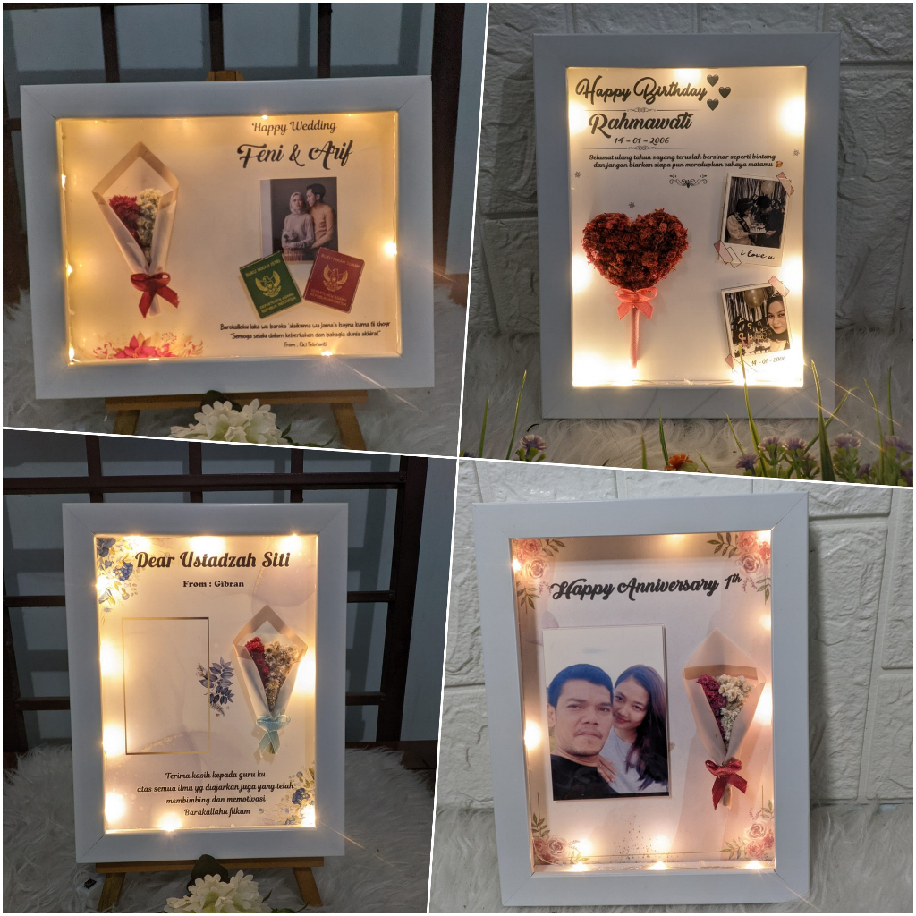 Jual Kado Frame 3D (6R)15cm x 20cm - Gift Kado - Ultah - Anniversary ...