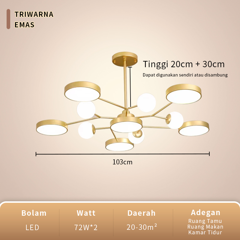 Jual Lampu Gantung Ruang Tamu Nordic Minimalis Modern Kamar Tidur Ruang Makan Lampu Gantung LED ...