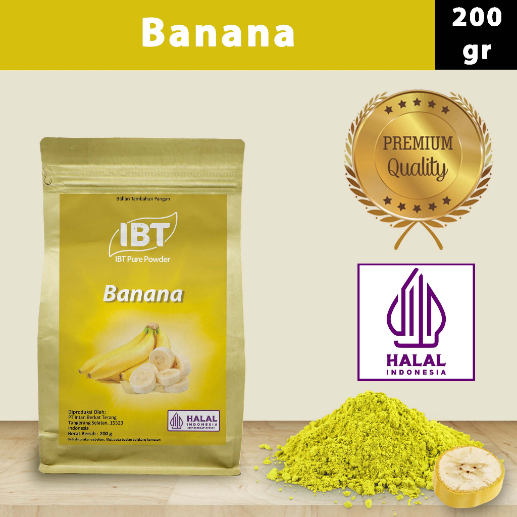 Jual Pure Banana Powder Essence Murni Bubuk Pisang Import Makanan Kue ...